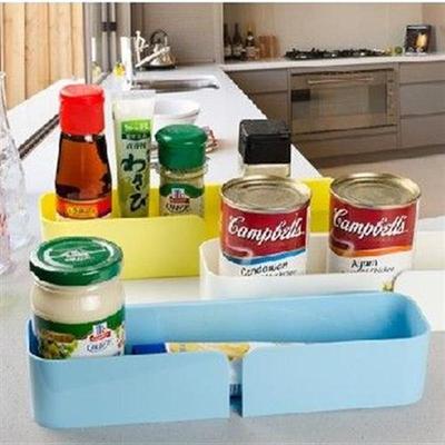 1PC Plastic Bathroom Kitchen Storage Rack Self Adhesive