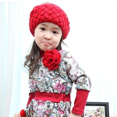 Kids Baby Knitted Berets Hat Infant Toddler Caps Cute Warm B