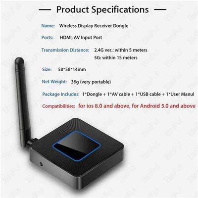 MHL Wireless HDMI Receiver Wifi Display Dongle Adapter For