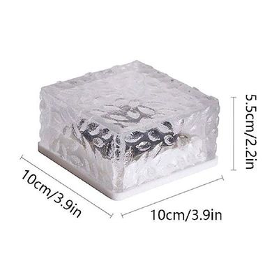 Solar Brick Light Outdoor Ice Cube Floor Lamp LED Landscape