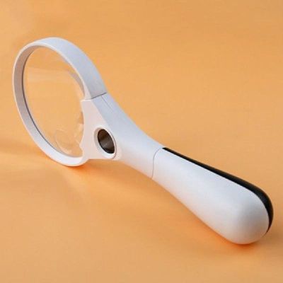 Handheld 2X 4X 25X Illuminated Magnifier 5.4 inch Extra