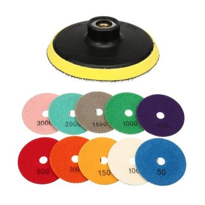 11pcs Diamond Polishing Pad 4 Inch Grinder Disc 适用于 Grani