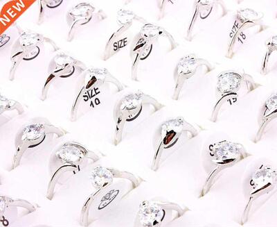 Wholesale Lots Job 20Pcs Cryal Rhineone Silver Plated Wo
