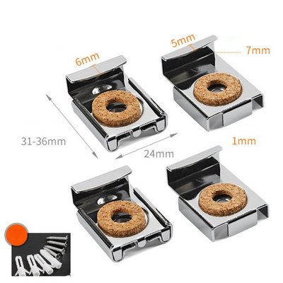 4PCS/Set Frameless Easy Install Square Bathroom Mirror Glass