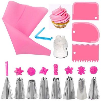 14pcs Cake Decorating Kit Piping Tips Silicone Pastry Icing