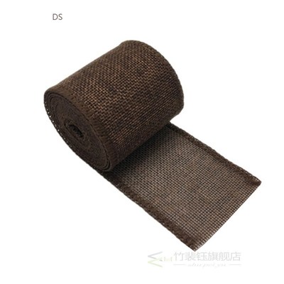 5M Natural Jute Burlap Wired Ribbon Rolls Christmas Gift Dec