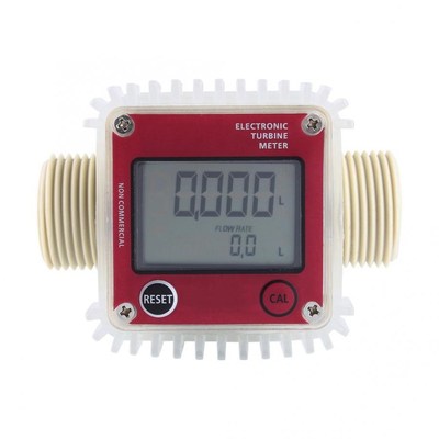 K24 LCD Turbine Meter Digital Diesel Fuel Flow Meter 10-120L