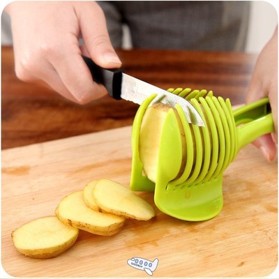 1pc Fruit Vegetables Slicer Round Tomato Lemon Egg Holder Cu