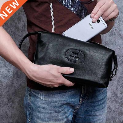 Wmnuo Hndbgs Men Leves Genuine Lether Clutch Wllet For