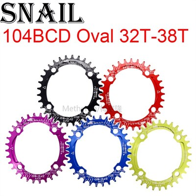 SNAIL Chainring 104 BCD Oval 32T 34T 36T 38T Tooth MTB Mount
