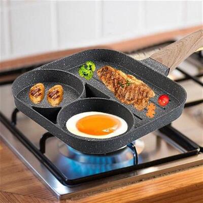 4-cup Fried Egg Pan Non-stick Frying Pan Aluminum Pan Non