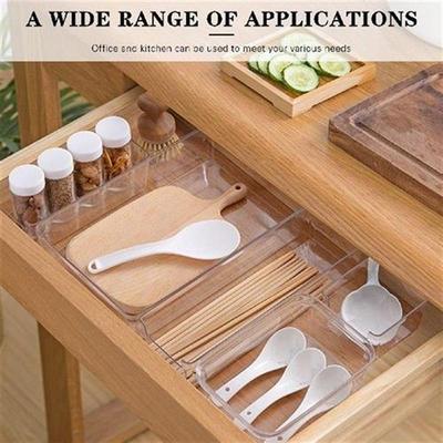 2022 Home Desk Drawer Clear Organiser Trays Plastic Storage