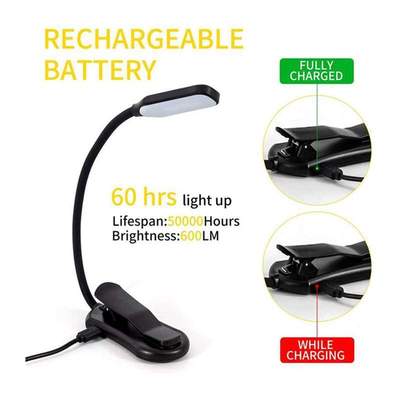 Rechargeable Book Light 7 LED Reading Light with 3-Level War