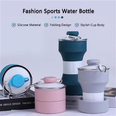 650ML Silicone Collapsible Water Bottles For Sports Drink