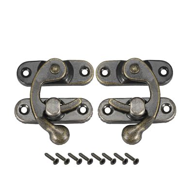 Uxcell 9pair Metal Bronze Antique Swing Arm Latch Hook Hasp