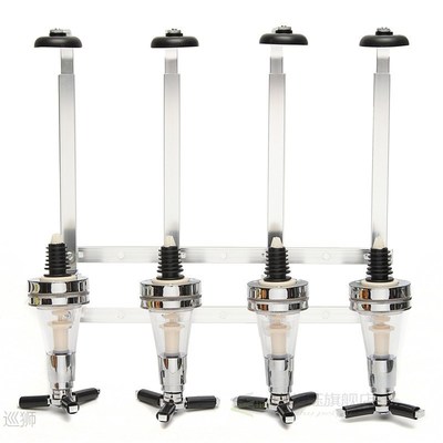 4 Bottle Bar Beverage Liquor Dispenser Alcohol Drink Shot Ca