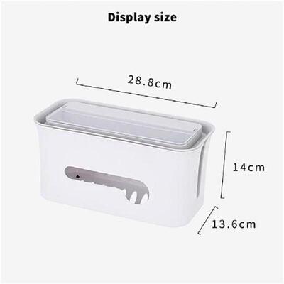 Cable Storage Box Power Strip Cover Hollow Socket Container