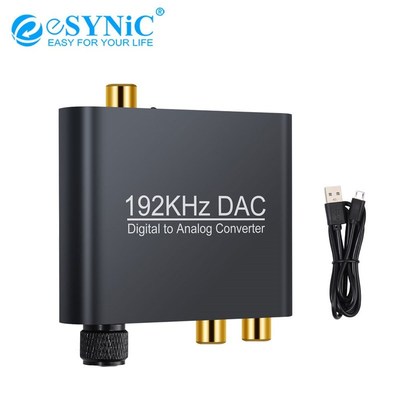 eSYNiC 192kHz DAC Converter Digital Optical Coaxial Toslink