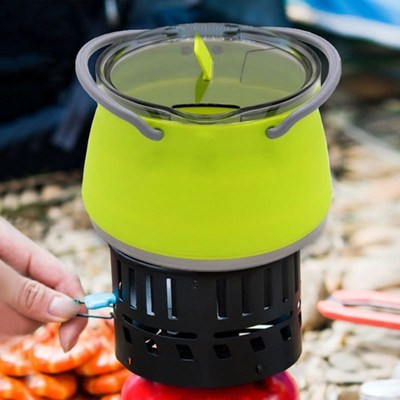 1L Portable Silicone Kettle Collapsible Boiler Outdoor Folda