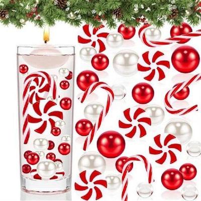 Christmas Vase Filler Set Floating Candy Pearls Vase Decor
