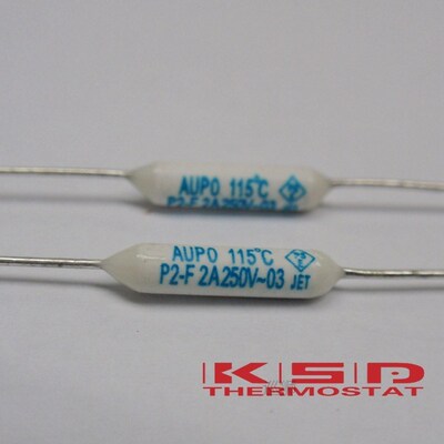 100pcs P2-2A-F 115 2A 250V degree Thermal Cutoff RF115 Therm