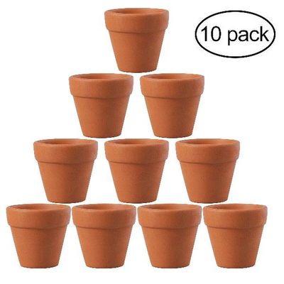 10Pcs Small Terracotta Pot Clay Ceramic Pottery Planter
