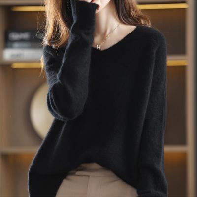 Oversized Knitted Sweater Elegant Korean Pullovers ops Autum
