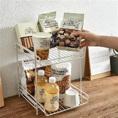 Iron Art Cosmetic Storage Rack Kitchen Organizer Dormitory
