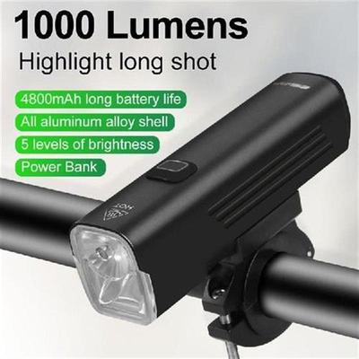 1000Lumens 4800mAh Bicycle Front Light Rechargeable Lamp