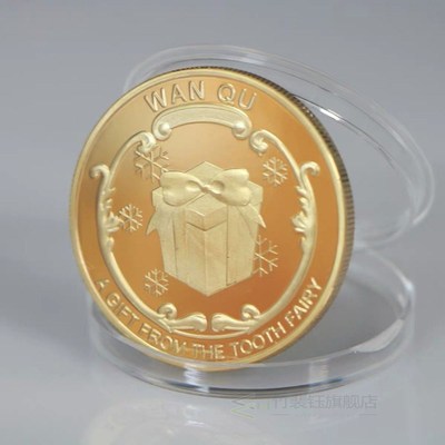 Gold Silver Plated Twinkle Tooth Fairy Coin Collection Souv