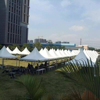 LC业制造 展会铝合金结构式专69篷房 欧尖顶篷锥形组装帐篷吊顶棚