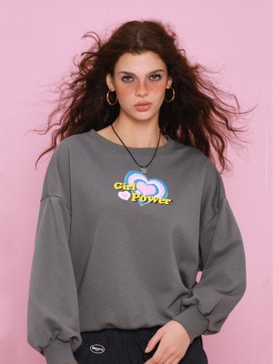 宽松慵懒刺绣卫衣美式复古