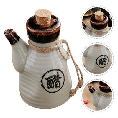 Dispenser Oil Bottle Vinegar Sauce Ceramic Soy Olive Cruet