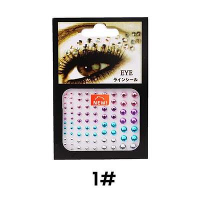 6 Colors Tattoo Sticker Glitter Diamond Makeup Eyeliner Eyes