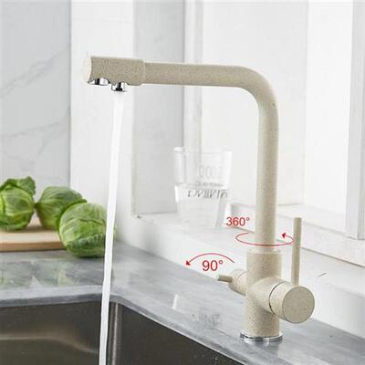 Kitchen Filtered Faucet Balck with Dot Brass Purifier Faucet