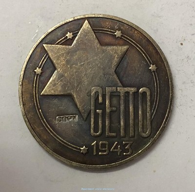 1943  PolAnd 20 MArk Jewish Ghetto CoinAGe Al