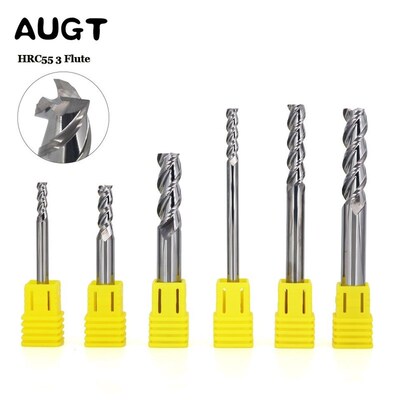 Aluminum Cnc Tools Endmill Cutting HRC55 3 Flute Carbide Mil