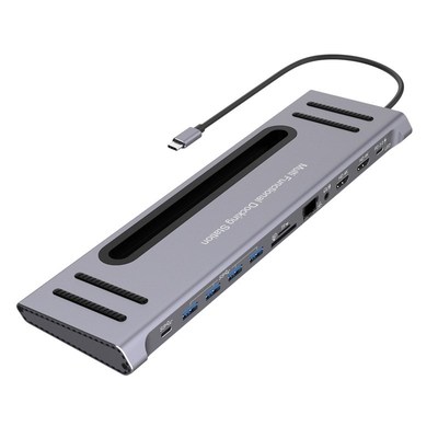 12 in 1 USB C HUB, Multifunctional Docking Station Includes