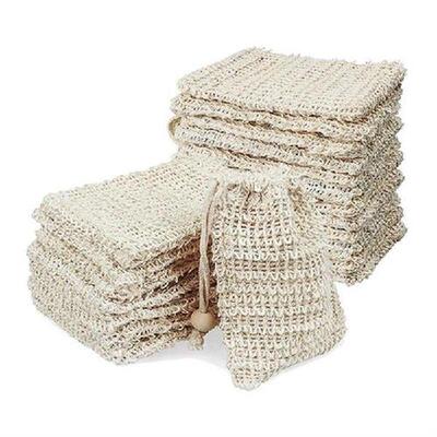 60 Pack Soap Exfoliating Bag,Soap Saver Made Sisal Mesh