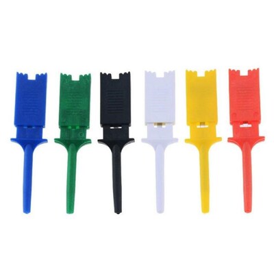 6pcs Latest Multimeter Lead Wire Kit Test Hook Clip Set Colo