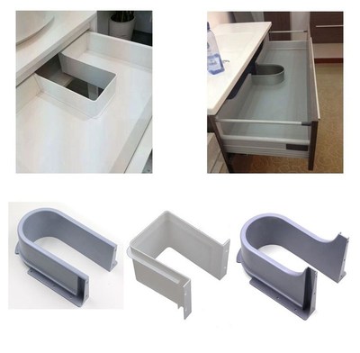 Plastic U Shape Sink Drawer Kitchen Bath Furniture Cabinet R