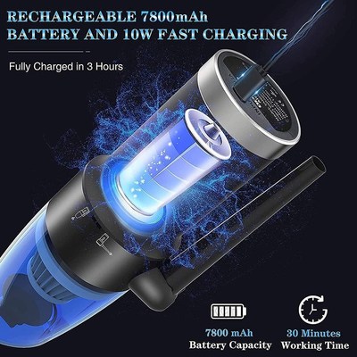 Car Vacuum Cleaner Compressed Air Duster 2-in-1 Portable Ele