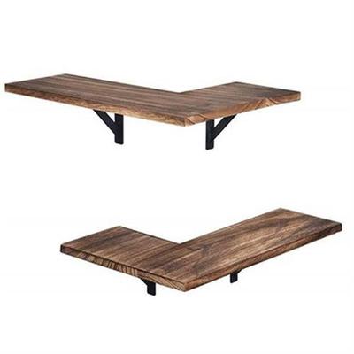 2 Pack Corner Wall Shelves Rustic Wood Corner Floating