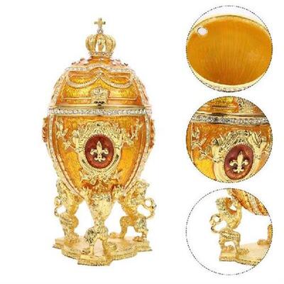 Faberge Egg Trinket Box Sturdy Gorgeous Useful Desktop