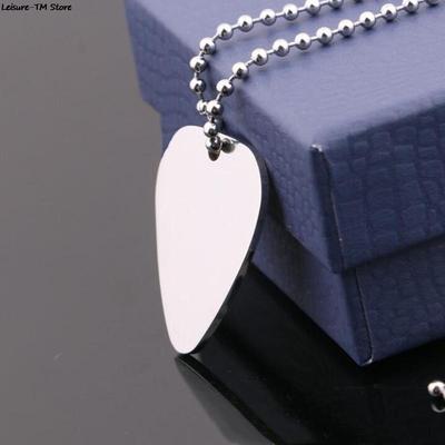 Guitar Part Picks Silver Necklace Guitar Necklace Neck