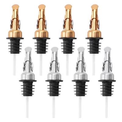 8 Pcs Weighted Stainless Steel Pourer Glide Pourer Free