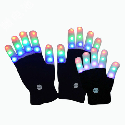 Glowing Gloves LED Black White Gloves Bar Party Flash Party