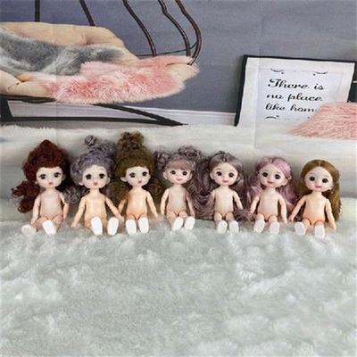 17CM BJD Doll 3D 13 Joint Movable Dolls Colored Eyeballs