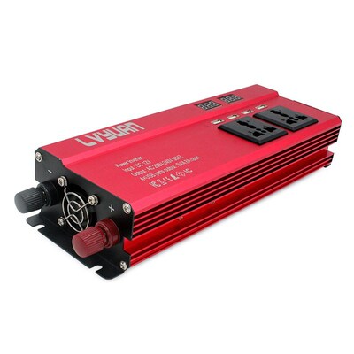 6000W Solar Car Power Inverter LED DC12/24V to AC110/220V Si