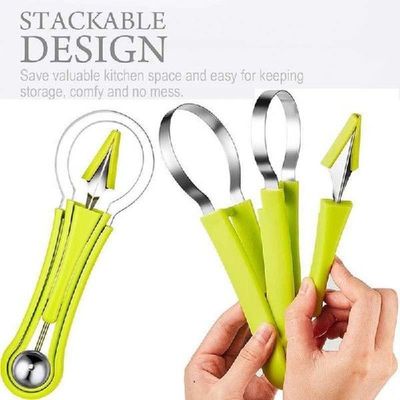 4 In 1 Watermelon Slicer Cutter  Fruit Carving Knife  Pulp